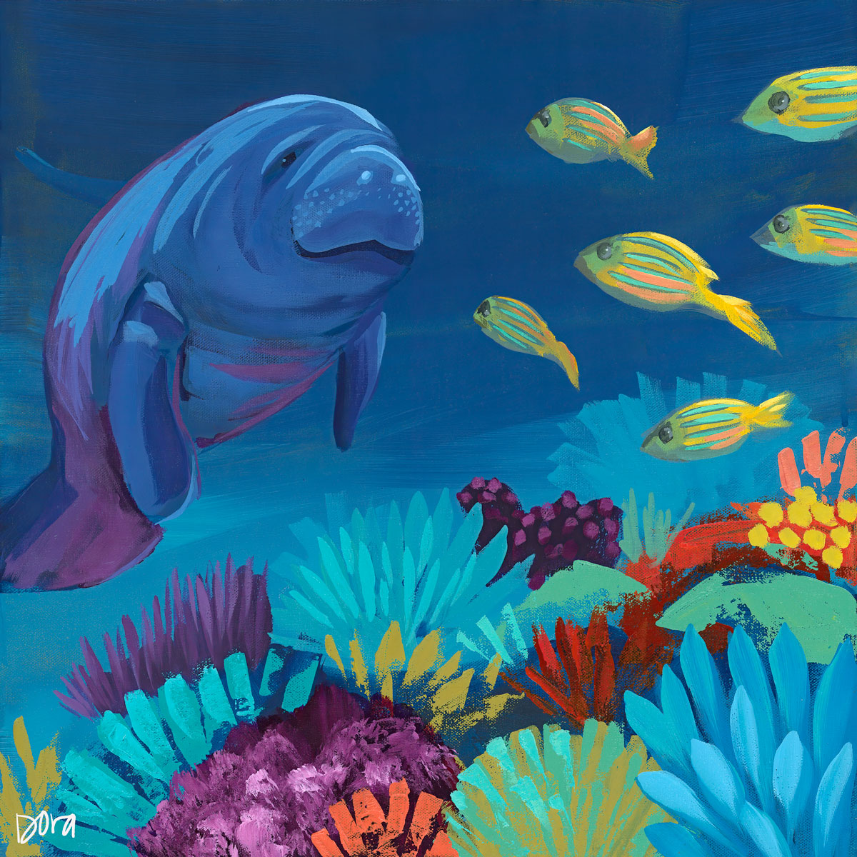 Midnight Manatee by Dora Knuteson – Dora Knuteson Art